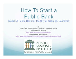 How to start a public bank | PDF | Business Banking & Finance | Business