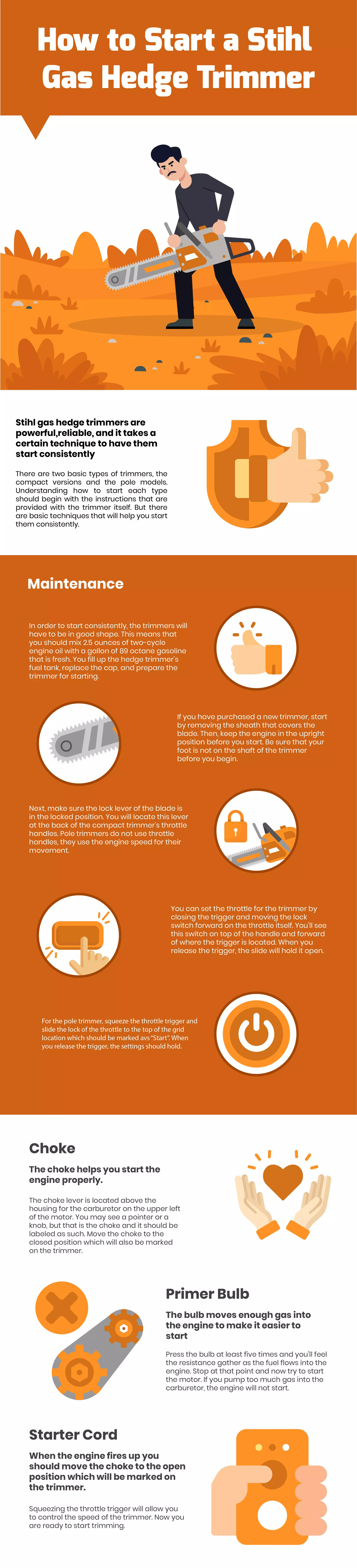 How to start a stihl gas hedge trimmer | PDF