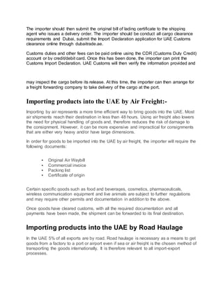 How to start import export business in uae | DOCX