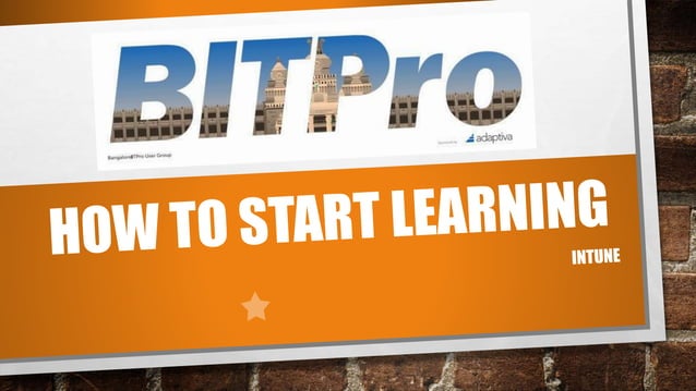 How to start Learning Microsoft Intune | PPTX