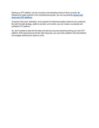How to start OTT platform | PDF