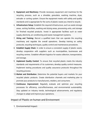 How to start Plastic Waste Recycling Plant in India.pdf | Environmental ...