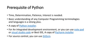 How to start Python? - lesson 1 | PPT