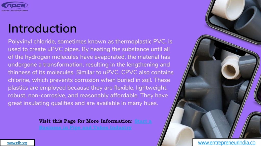 How to Start uPVC and CPVC Manufacturing Industry | uPVC And CPVC Pipes ...