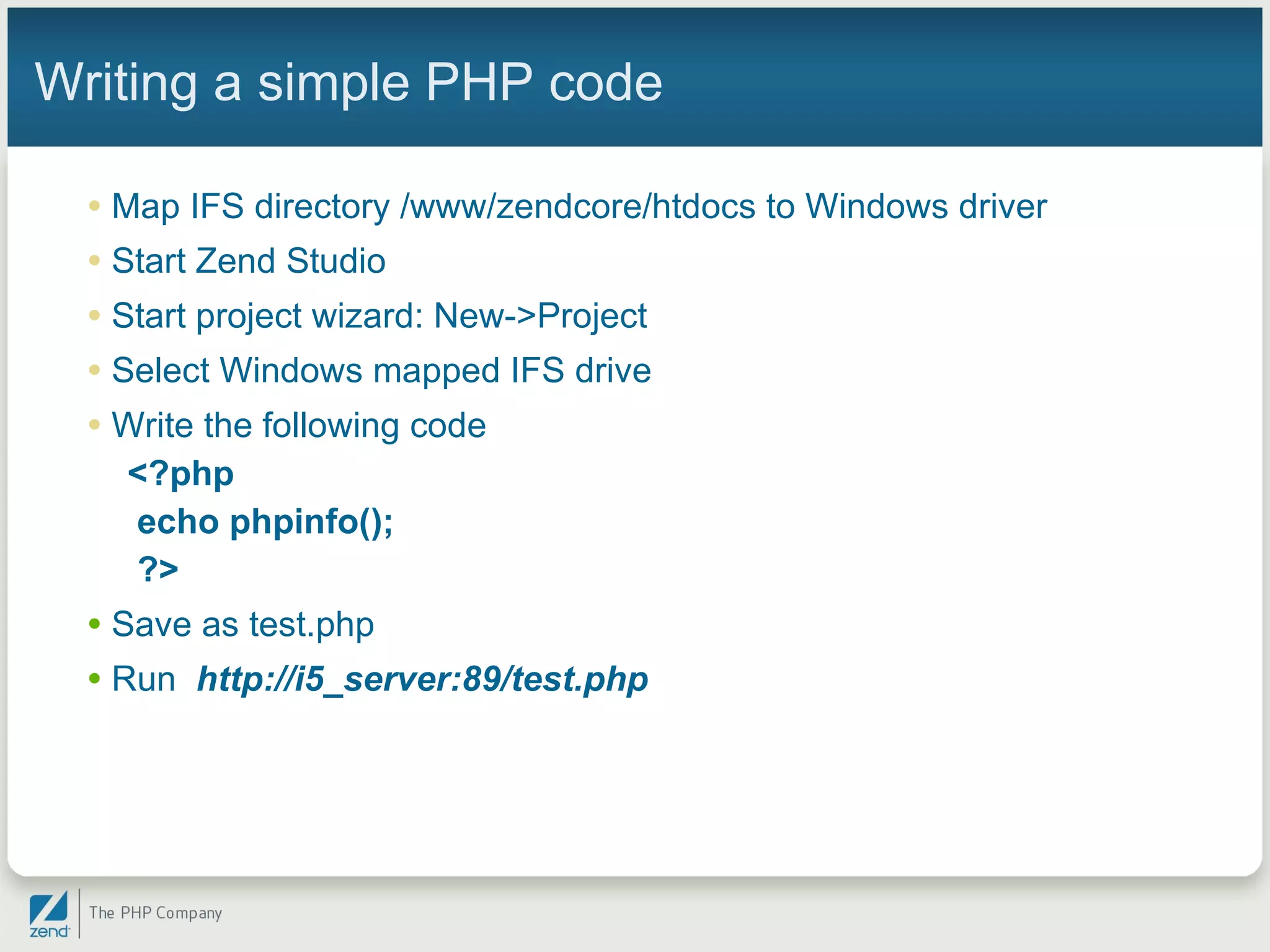 How To Start Up With PHP In IBM i | PPT