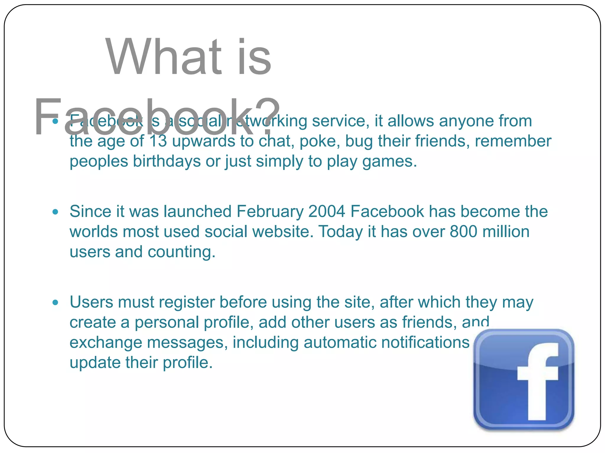 How to stay safe on facebook! (3) | PPT