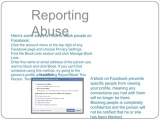 How to stay safe on facebook! (3) | PPT
