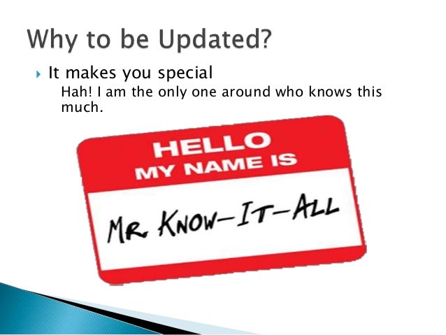 How to update yourself