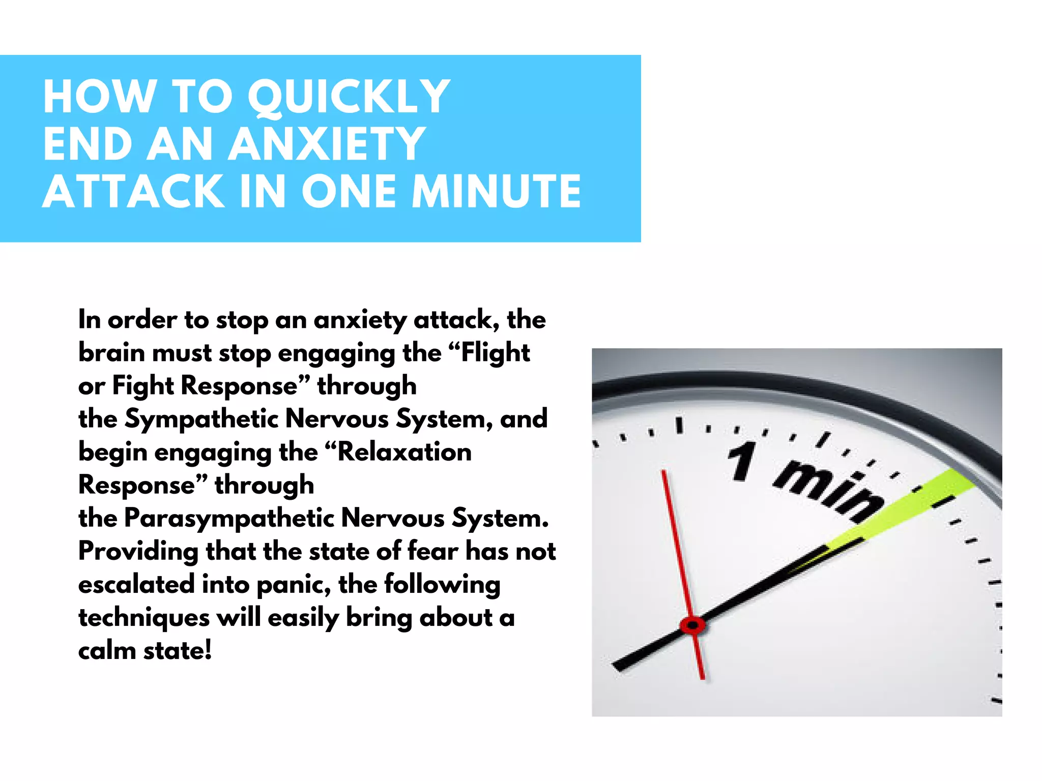 How to stop anxiety attacks in just one minute | PDF