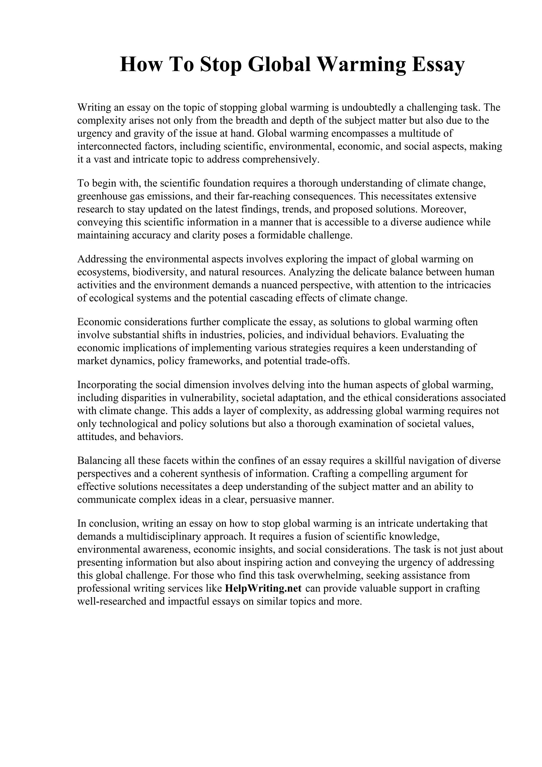 How To Stop Global Warming Essay.pdf