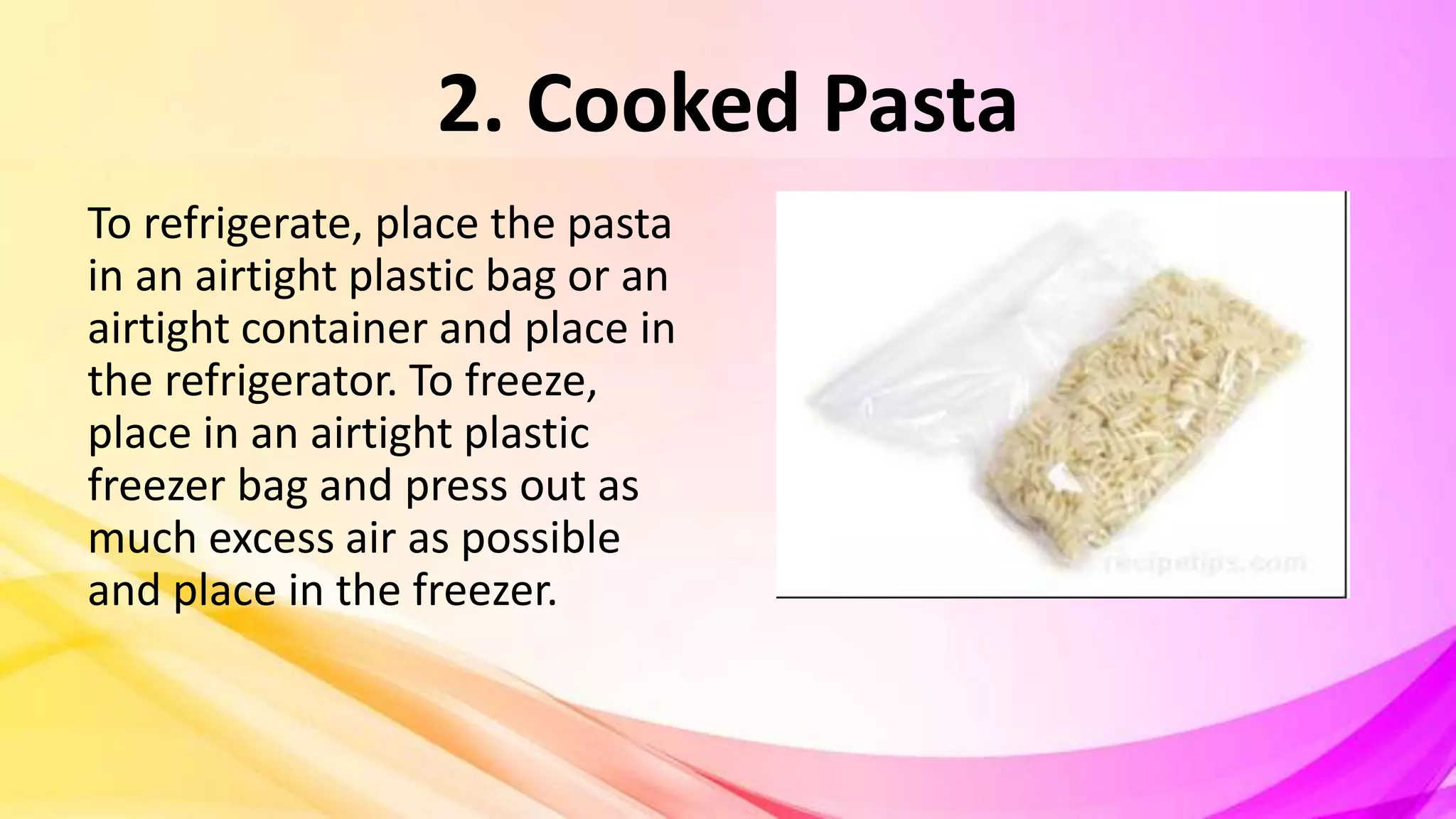 How to store pasta noodles | PPTX