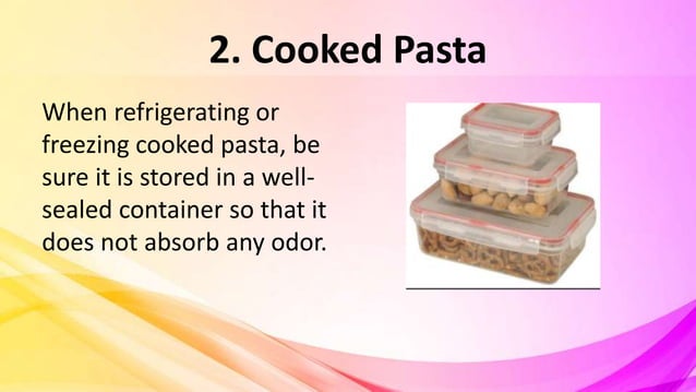 How to store pasta noodles | PPTX