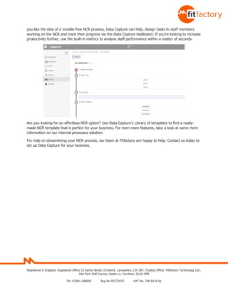 How to streamline non conformance reporting fitfactory technology | PDF