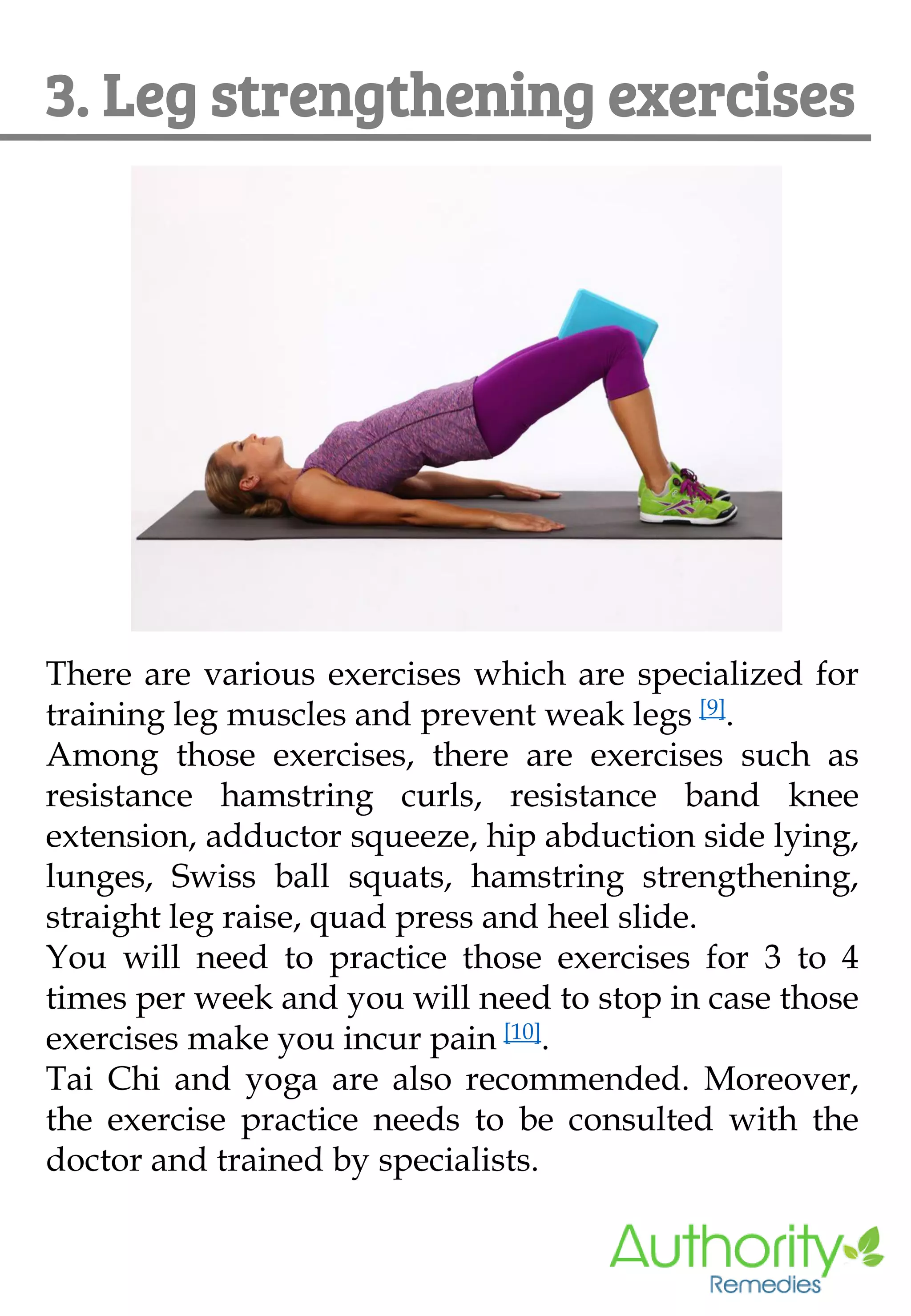 The most effective ways to strengthen weak legs | PDF