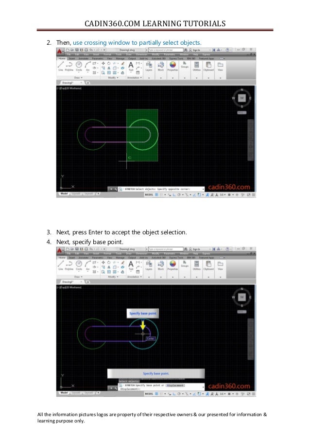 How To Stretch Objects Using Autocad Stretch Command