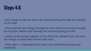 How to string the shooting strings on a lacrosse head | PPT