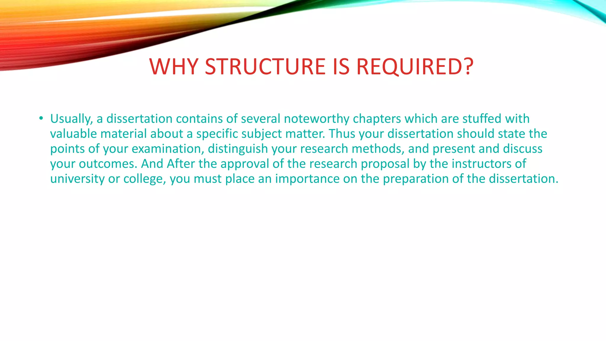 How to Structure a Dissertation | PPTX