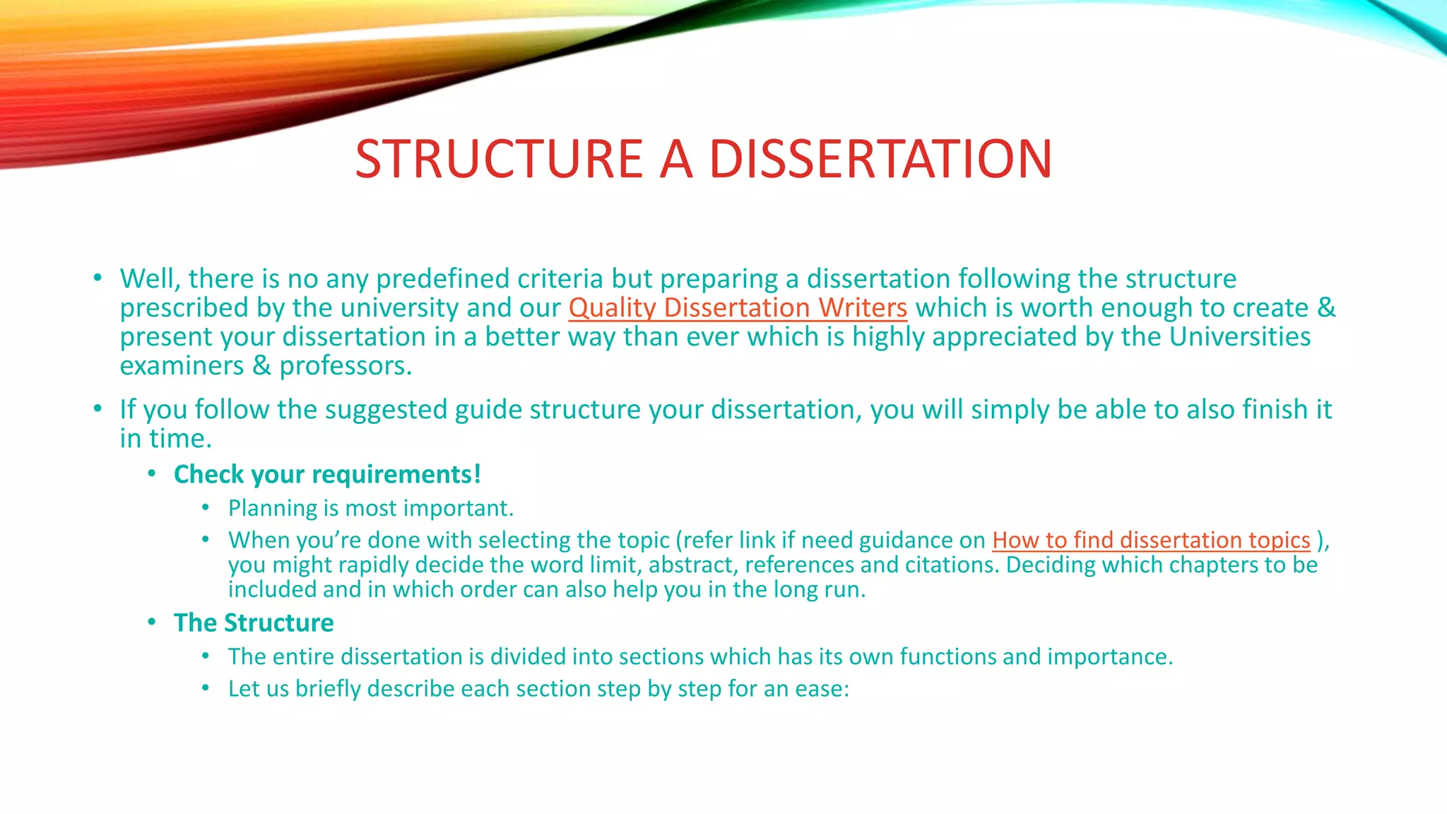 How to Structure a Dissertation | PPTX