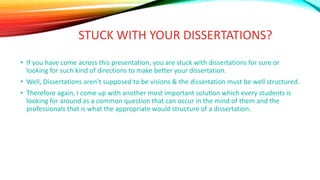 How to Structure a Dissertation | PPTX