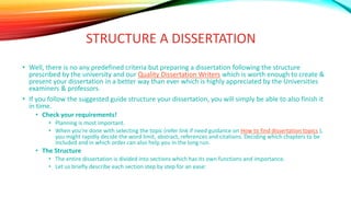How to Structure a Dissertation | PPTX