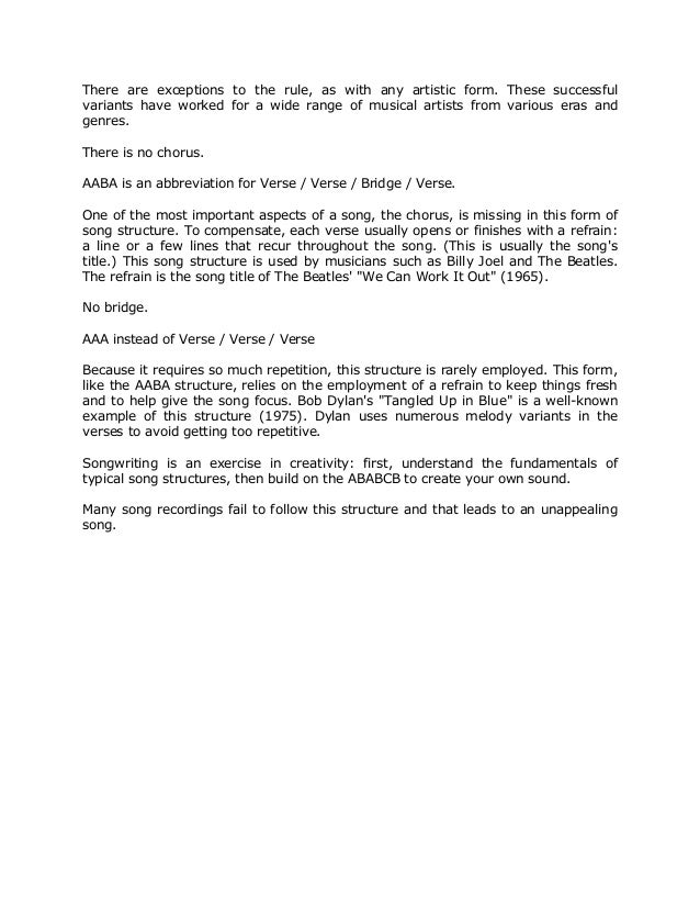 How To Structure A Song | PDF