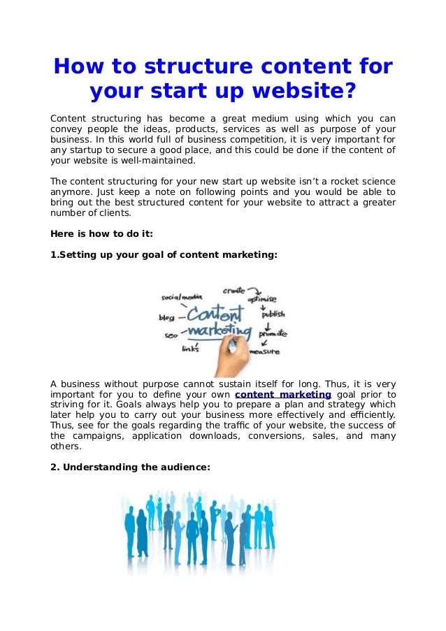 How to structure content for your start up website?