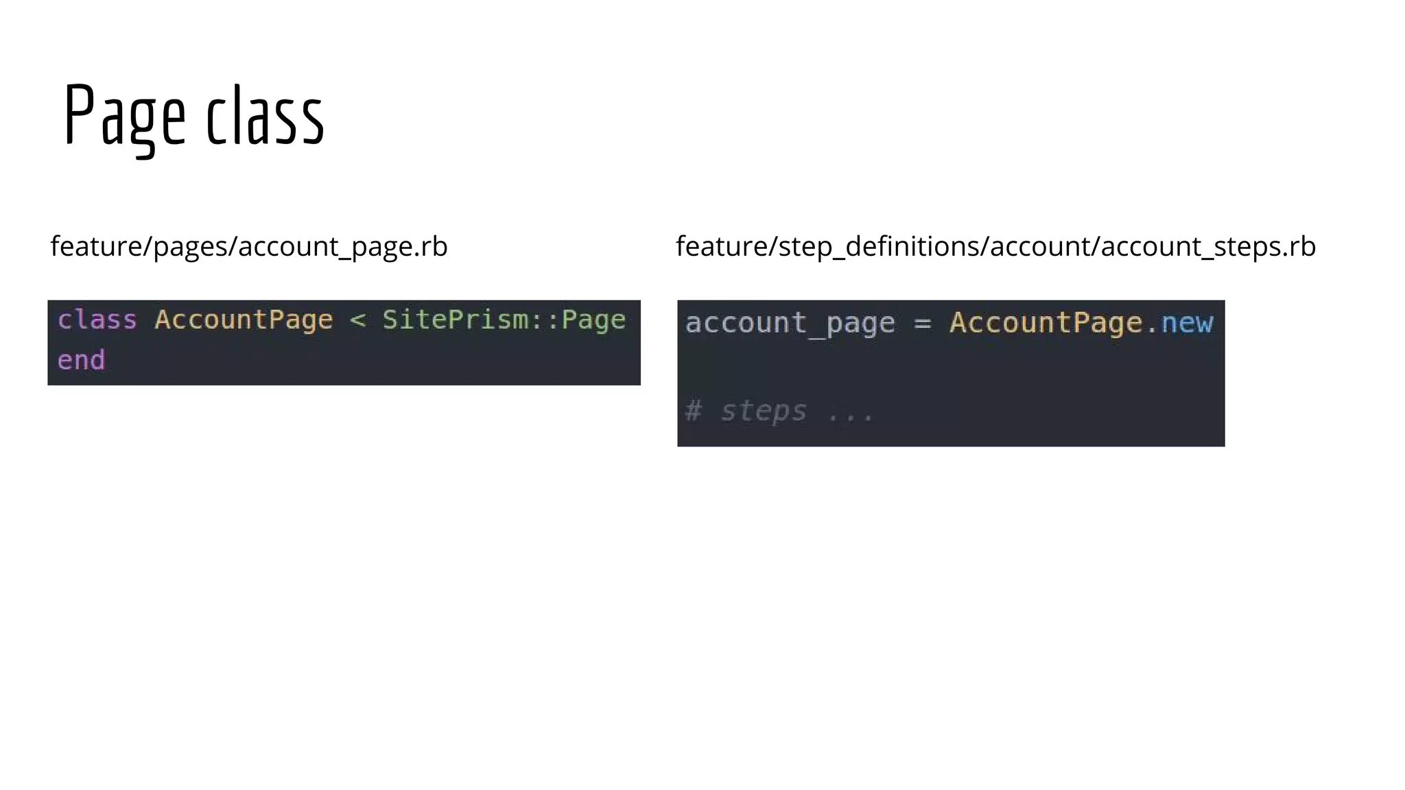 How to structure page objects with SitePrism | PPT