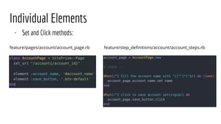 How to structure page objects with SitePrism | PDF | Web Design and ...