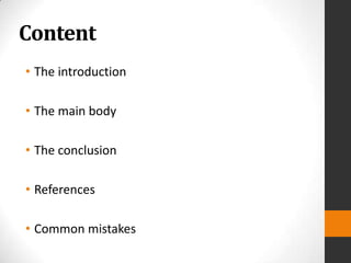 How to structure written work | PPTX