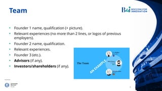 How to structure your pitch - B4i template | PDF