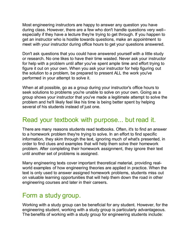 How to study engineering | PDF