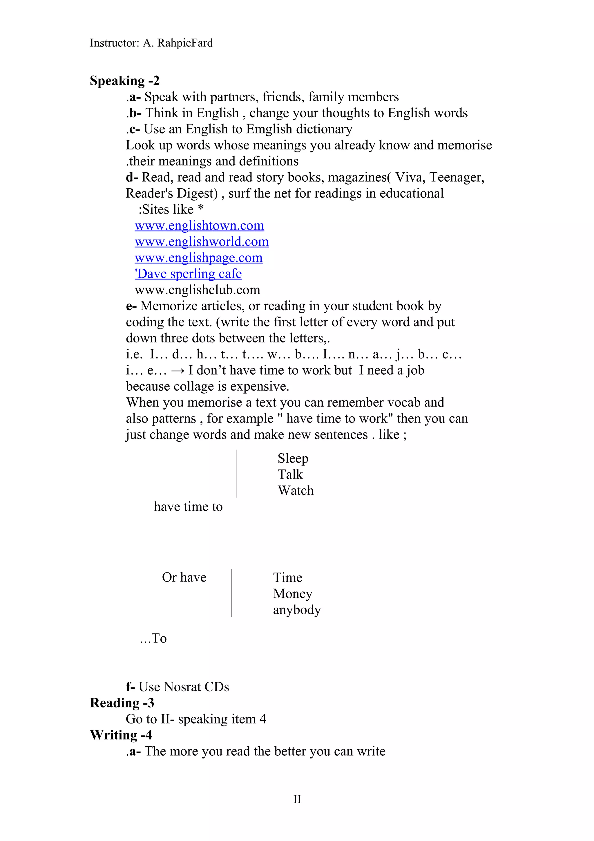 How to study english | DOC