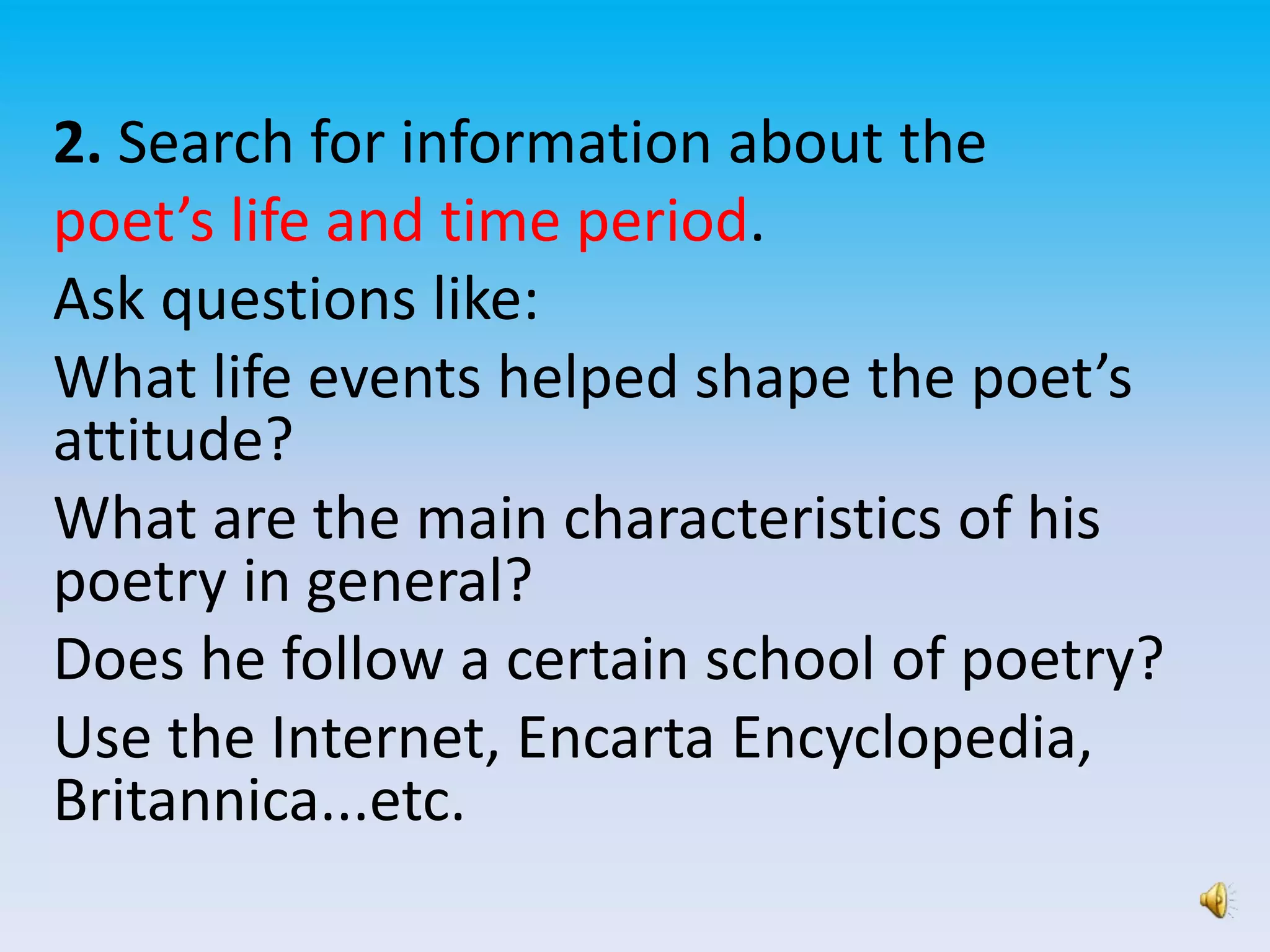 How to study poetry | PPTX | Poetry | Books and Literature
