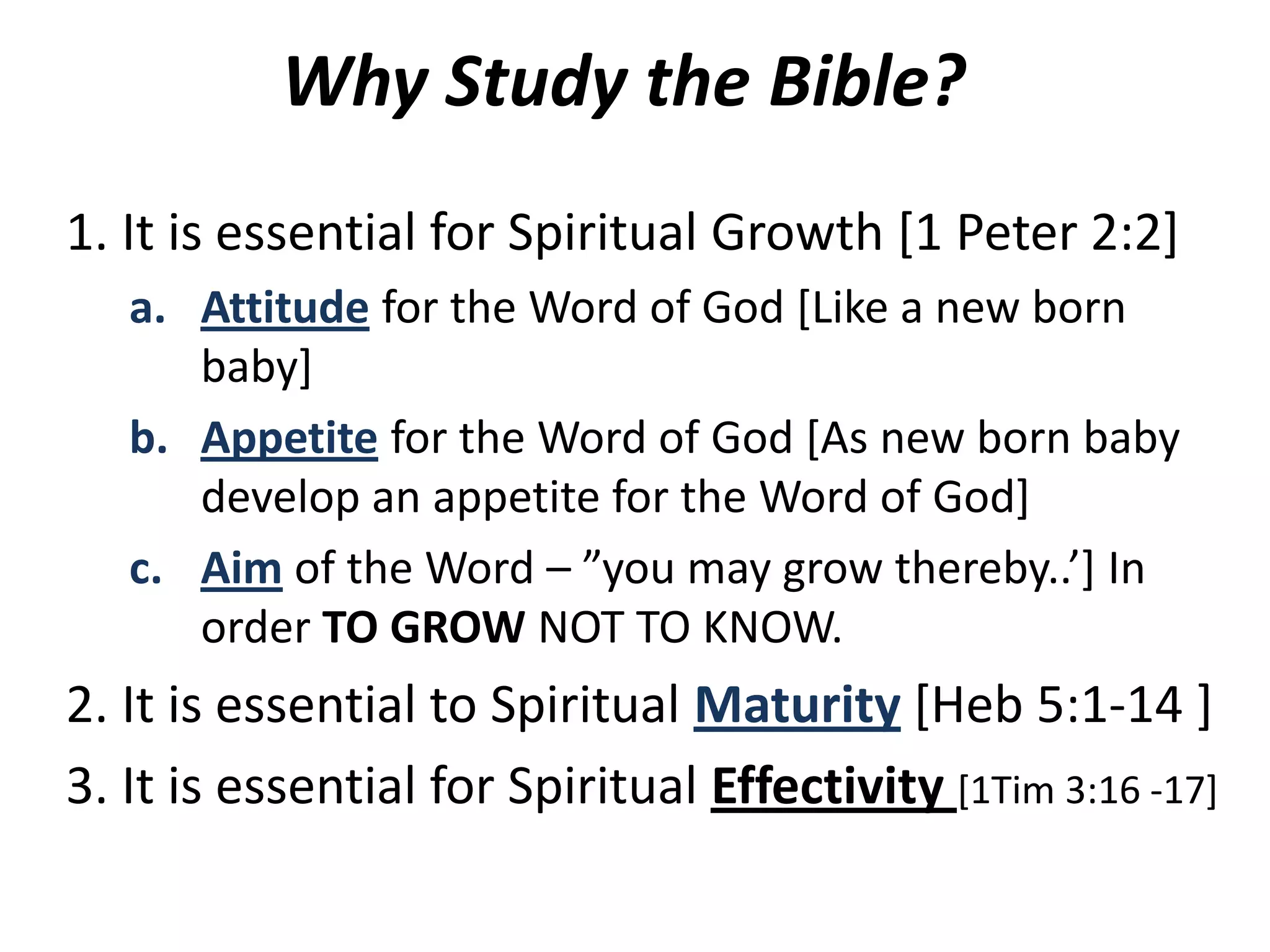 How to study the bible | PDF