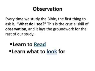 How to study the bible | PDF
