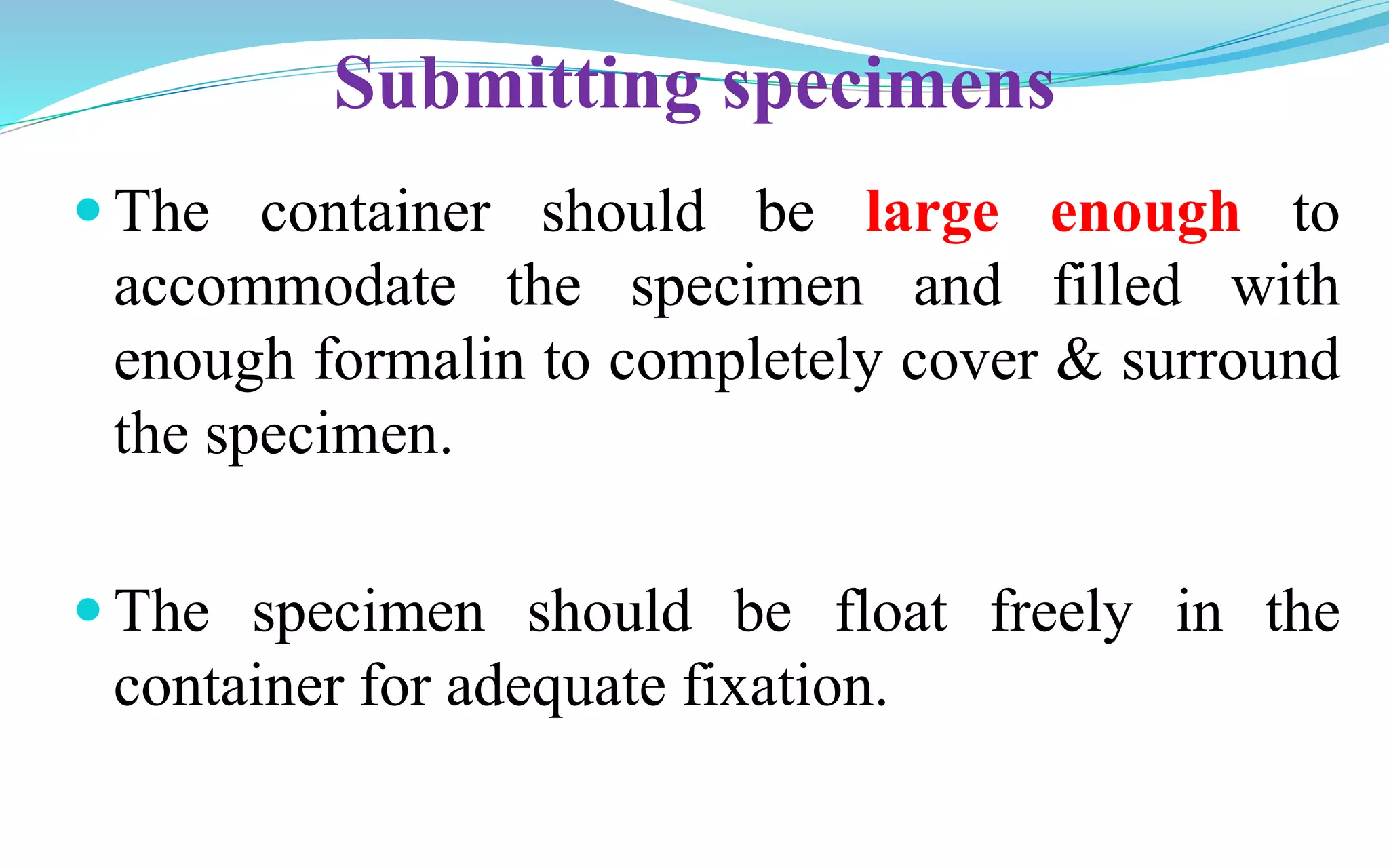 How to submit biopsy specimens for histopathology | PPTX