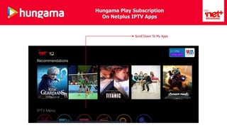 subscribe hungama on netplus broadband and netplus iptv | PPT