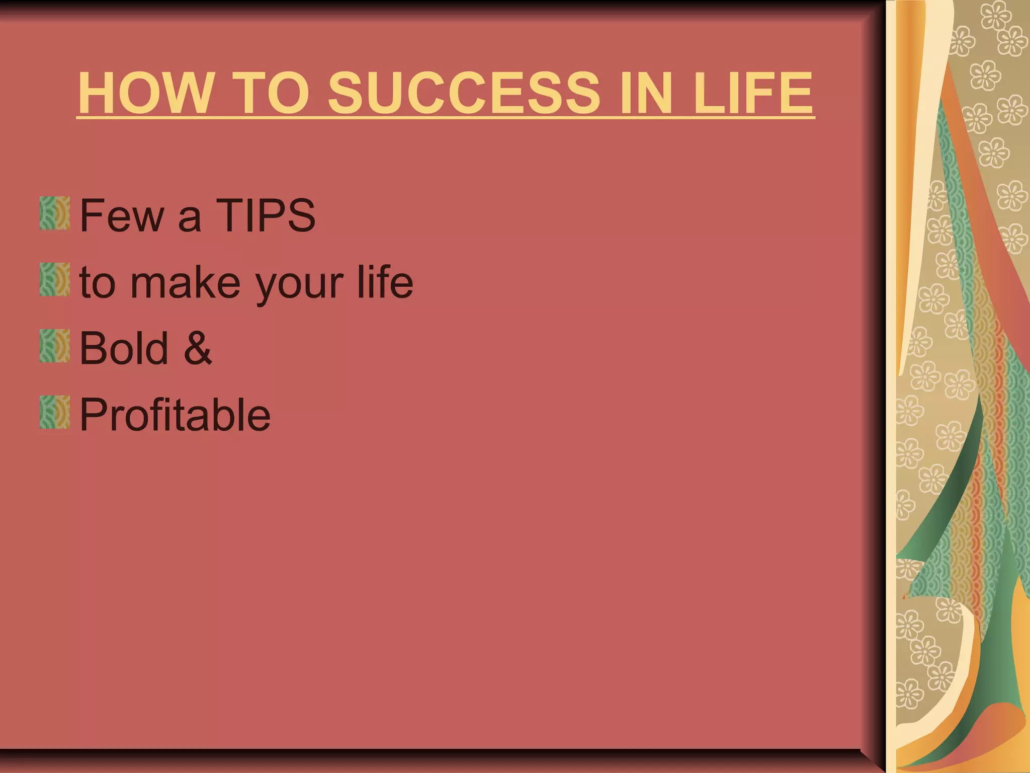 How to success in life | PPT