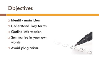 How to summarize | PPT