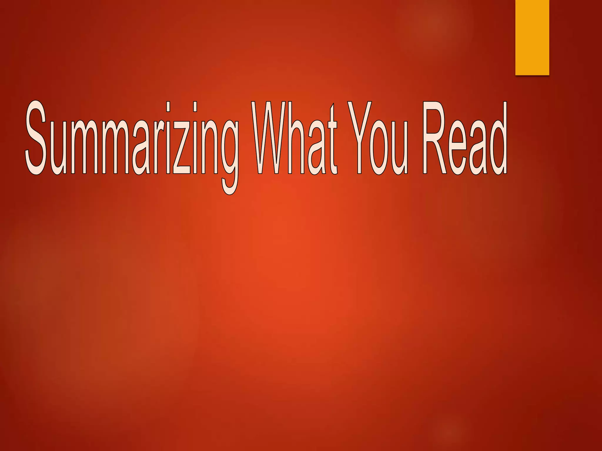 How to summarize | PPTX