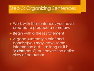 How to summarize | PPTX