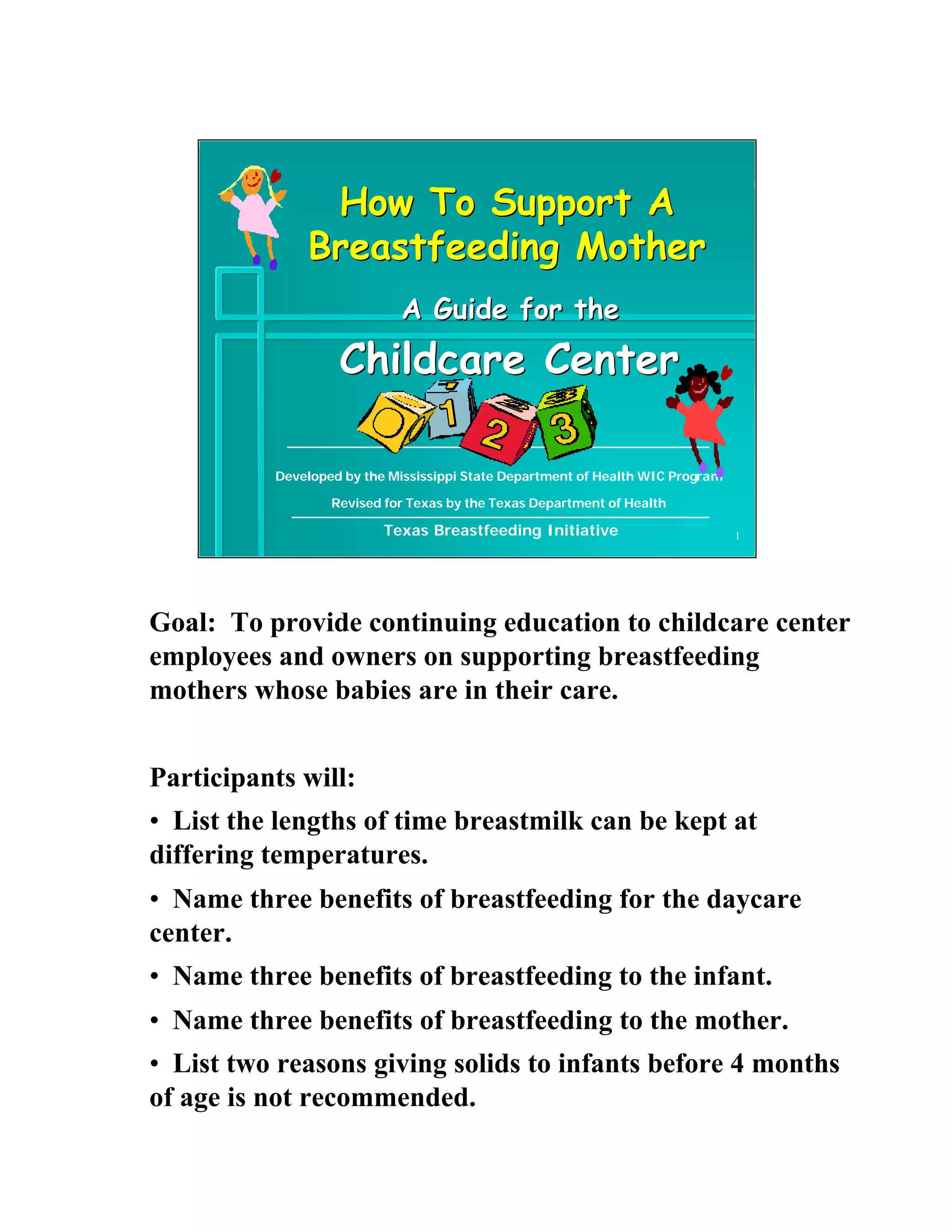 How To Support A Breastfeeding Mother Notas | PDF