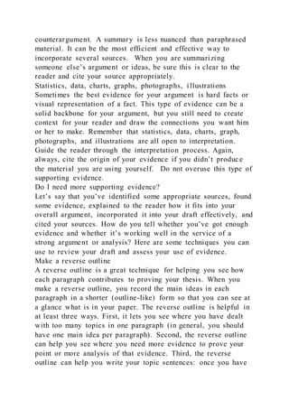 How to Support Arguments & PositionsSupporting positions and concl | DOCX