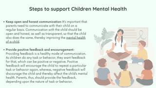 How to support Children’s Mental Health as a Parent? | Solh Wellness | PDF | Parenting | Family ...