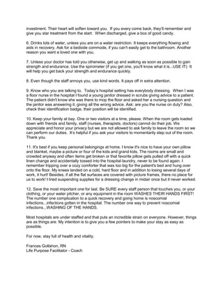 How to survive a hospital stay | DOCX