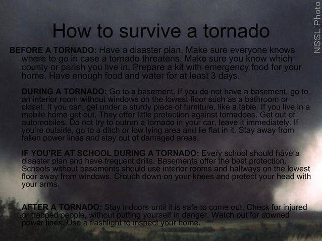 How to survive a tornado | PPT