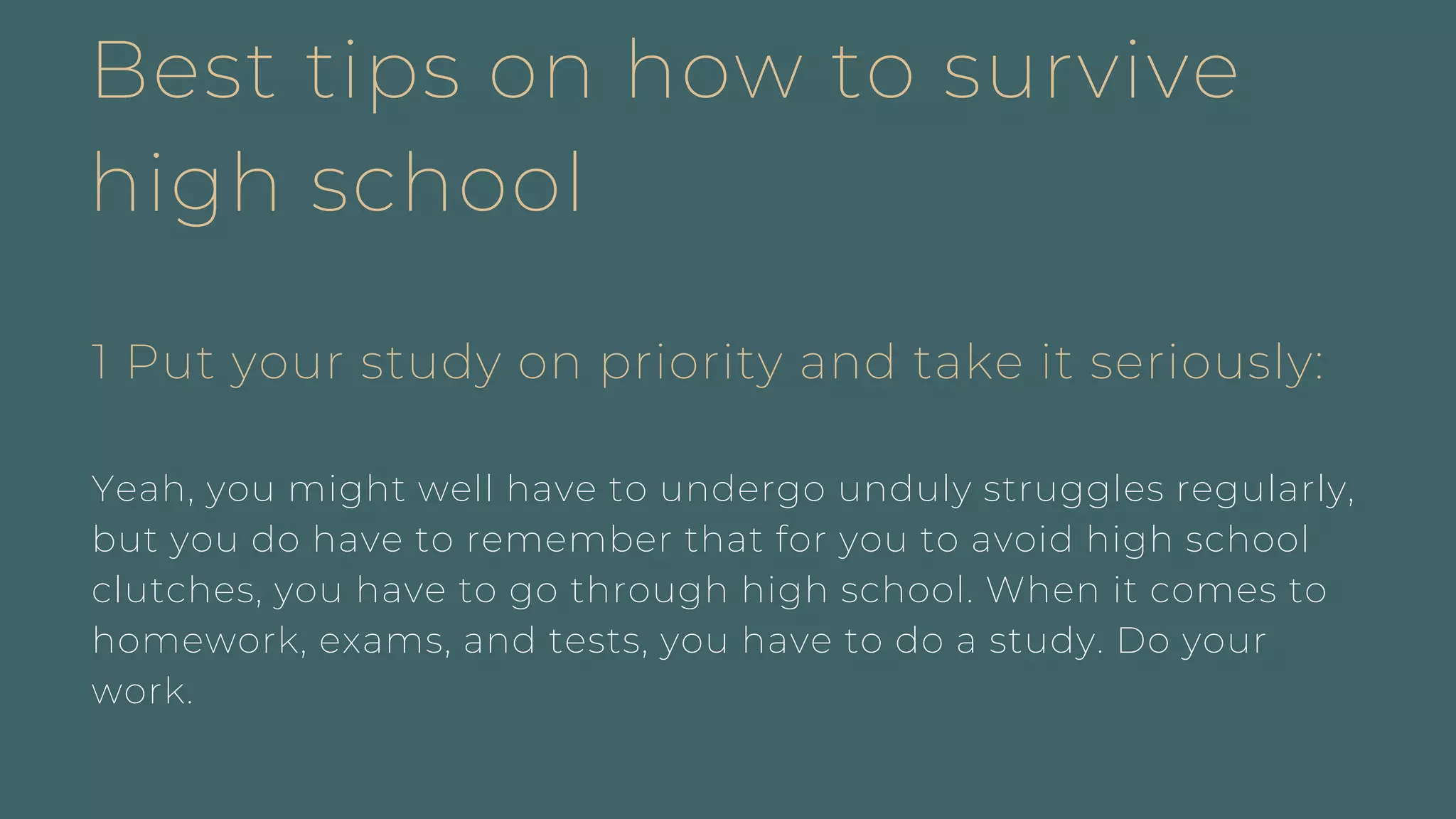 How to survive high school | PPTX