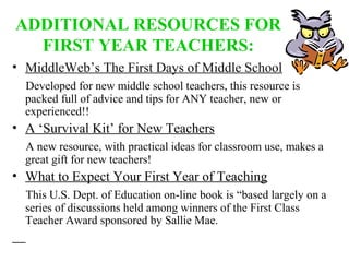 How to survive your first year teaching | PPT