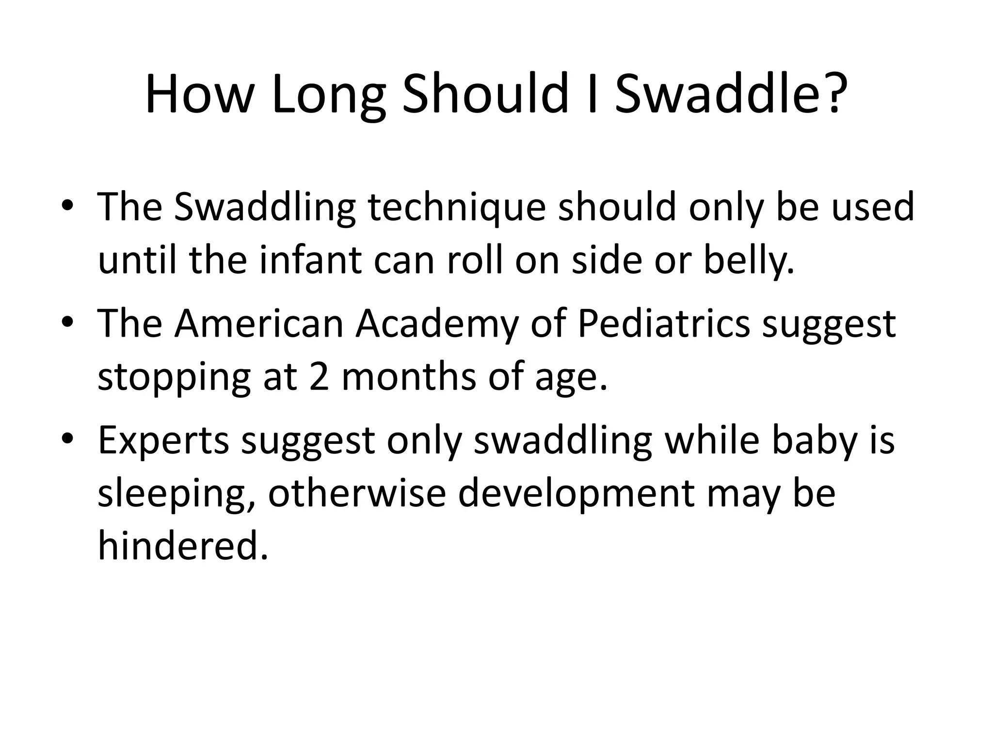 How to swaddle a newborn | PPTX