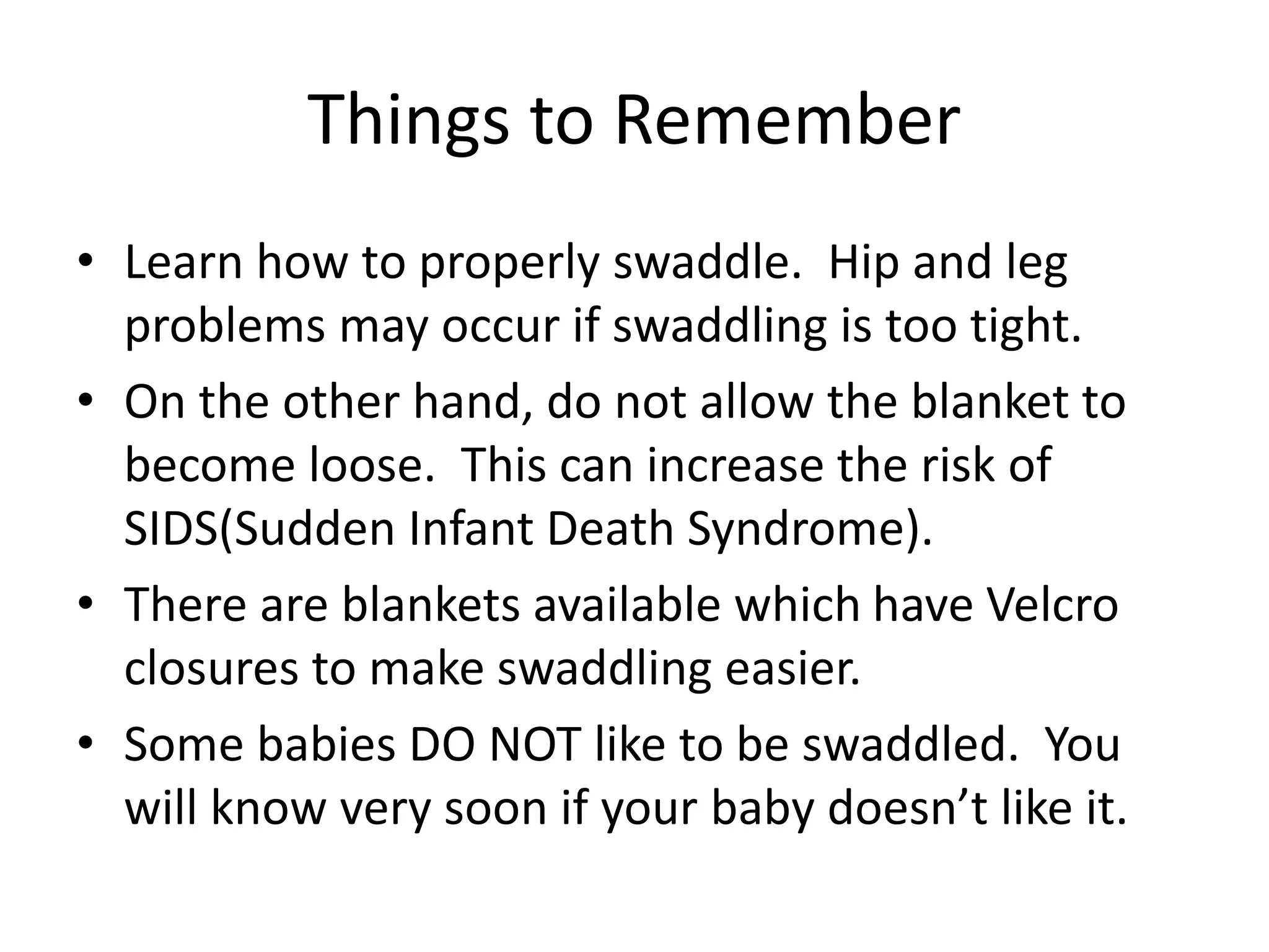 How to swaddle a newborn | PPTX